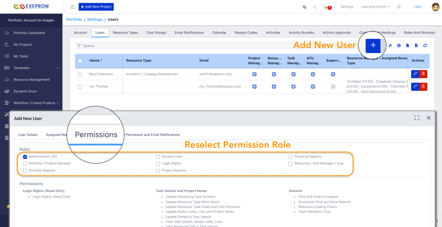 Roles and Permissions – Exepron Knowledgebase