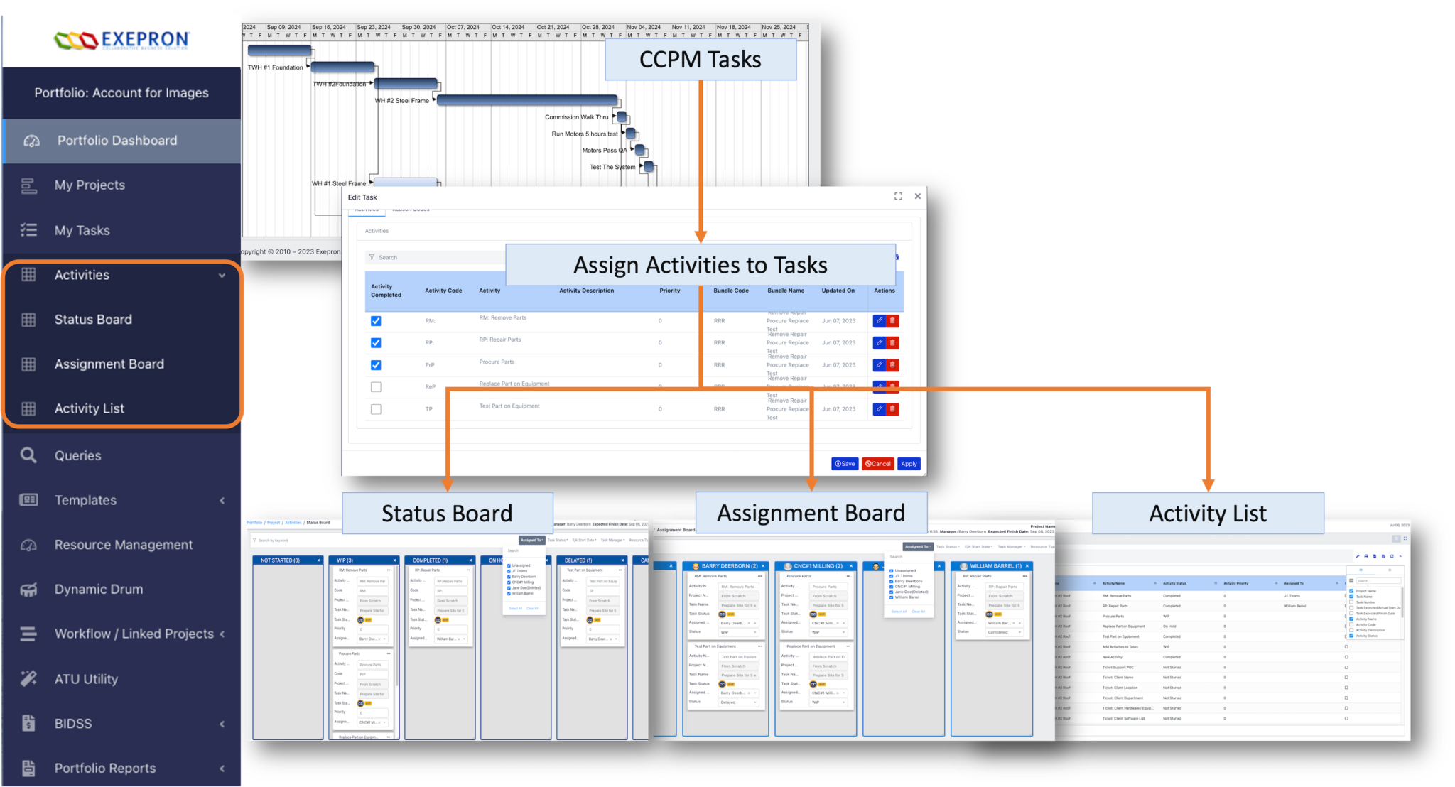 Activity Management using Activity Cards – Exepron Knowledgebase