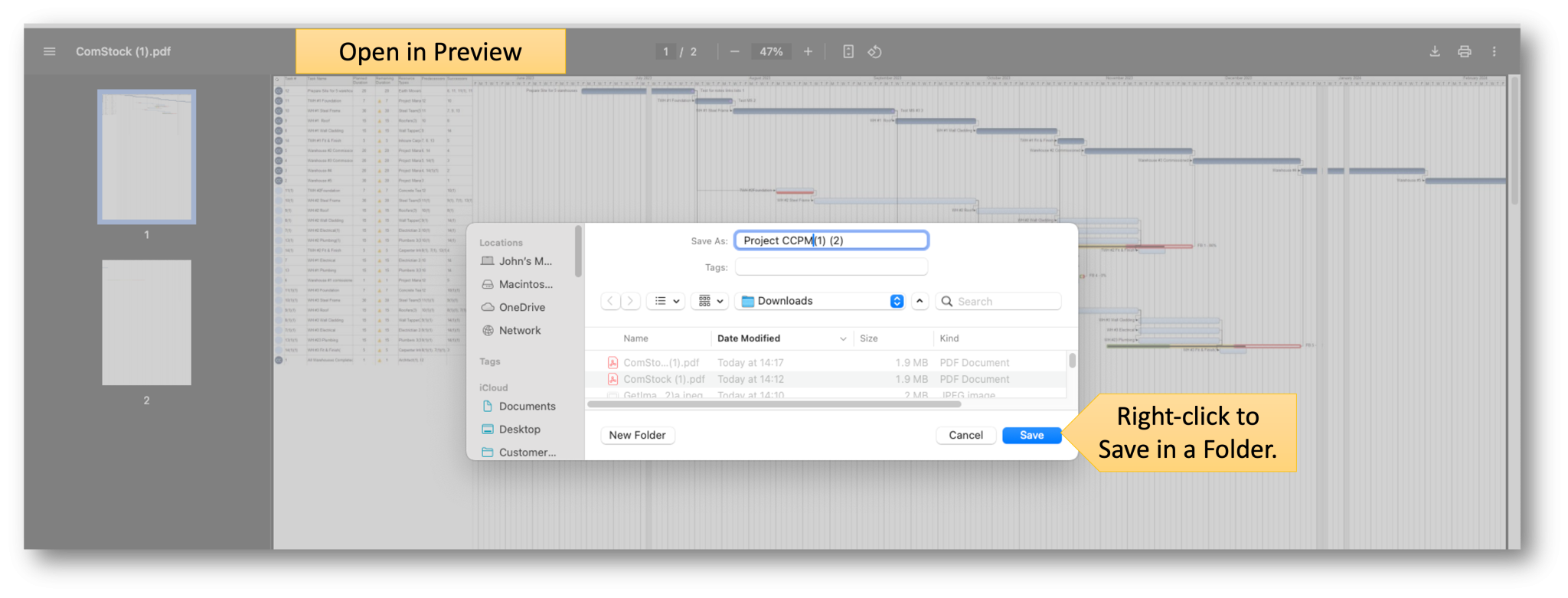 Printing: CCPM Schedule – Exepron Knowledgebase